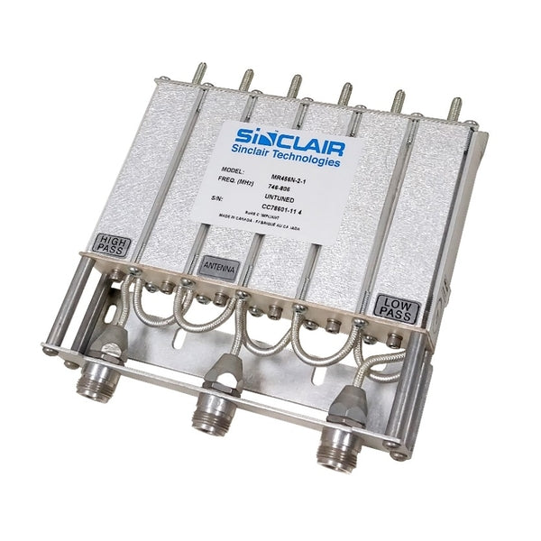 Duplexer, 6 cavity mobile, 30 MHz separation, 746-806 MHz – Sinclair ...