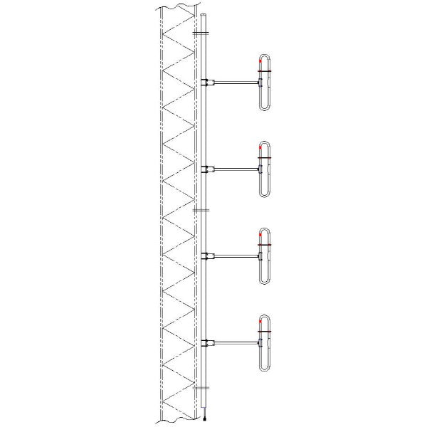 4 dipole, 8 dBd, bi-directional, side mount, HD, 138-174 MHz – Sinclair ...