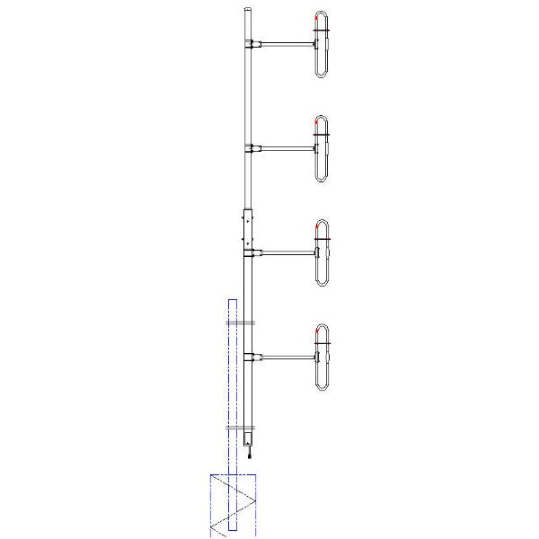 4 dipole, 8 dBd, bi-directional, top mount, HD, 138-174 MHz – Sinclair ...
