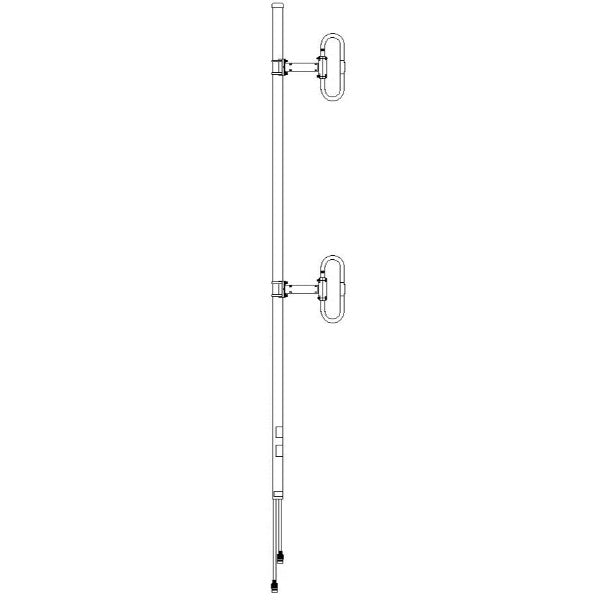 Dual 1 dipole antennas, 2.5 dBd, offset, HD, 406-512 MHz – Sinclair ...