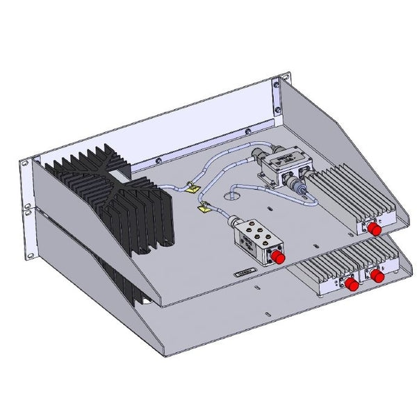 Hybrid-Ferrite Transmitter Combiner, 3 channel, triple stage isolator ...