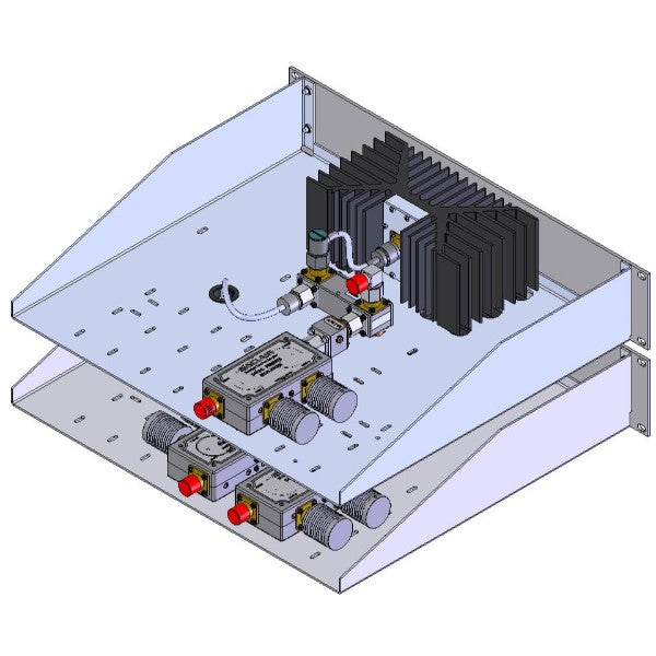 Combiner, hybrid-ferrite, dual stage isolator, 3 CH, 806-960 MHz ...