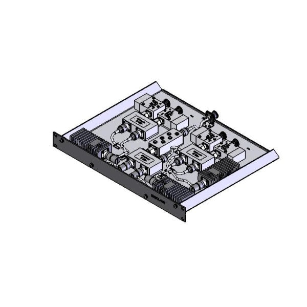 Combiner, hybrid-ferrite, compact, 4 CH, single stage isolator, 350-51 ...