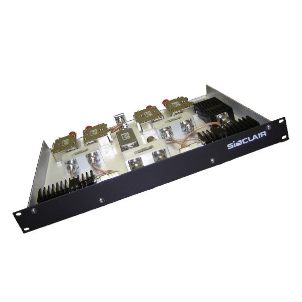 Combiner, hybrid-ferrite, compact, 4 CH, dual stage isolator, 350-512 ...